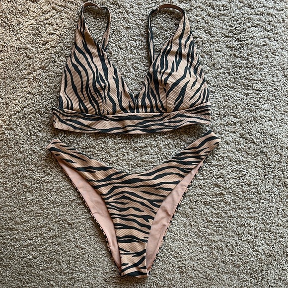 aerie | Swim | Aerie Zebra Print Bikini | Poshmark